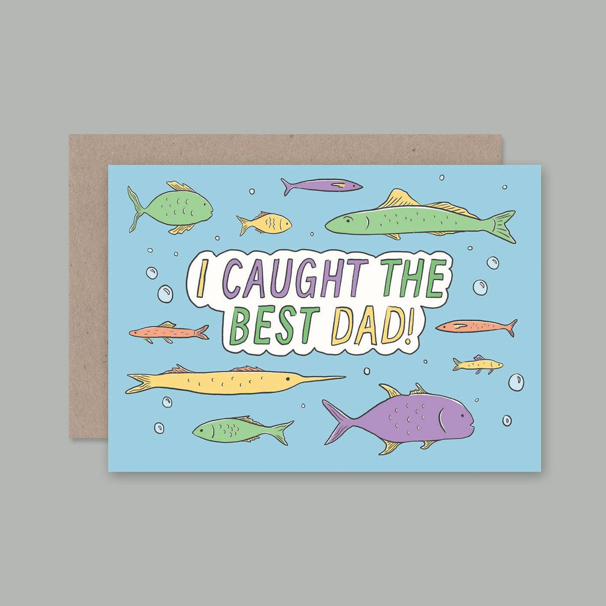 I Caught The Best Dad Greeting Cards by AHD Paper Co Farther's day Car ...