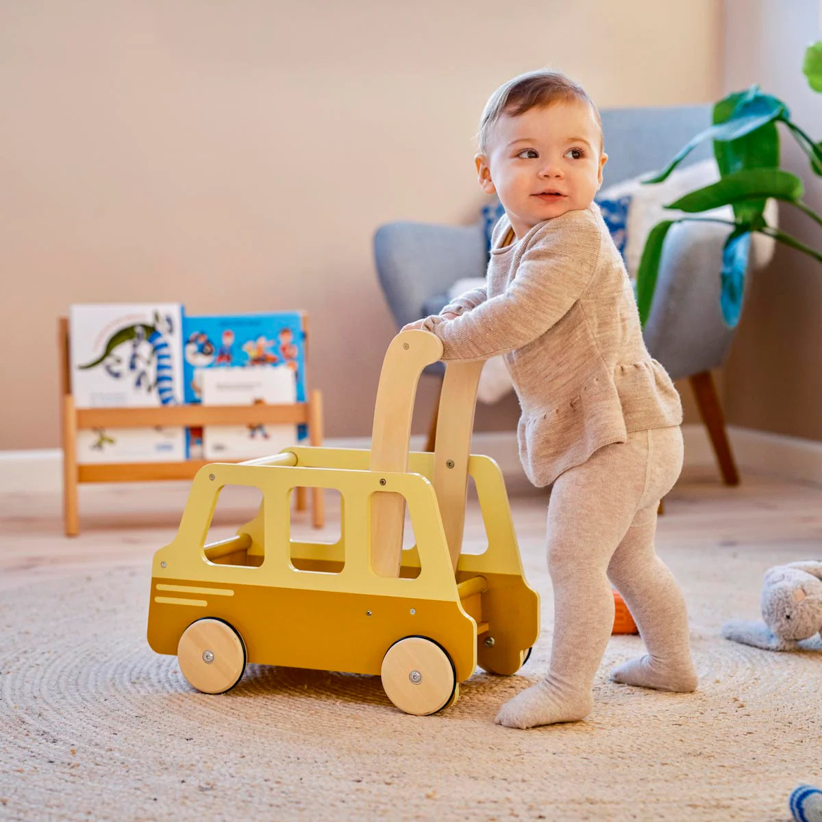 Moover Toys Essential School Bus Baby Walker Baby Toys Yellow 18m+ (Bu ...