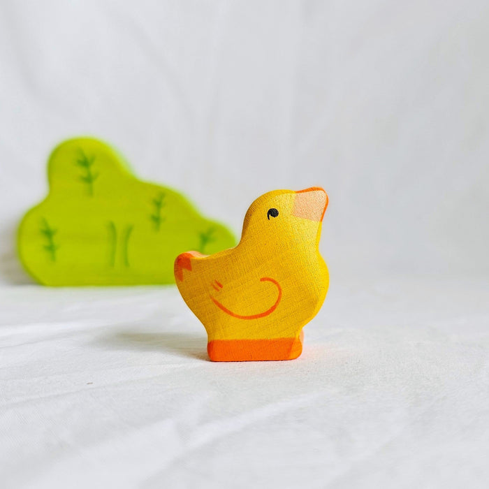 Holztiger Chick Head Raised Wooden Farm Animal — My Playroom