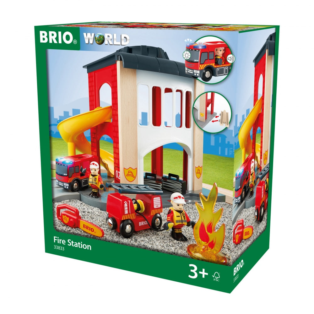 BRIO Fire Station 12pcs Set With Sound and Light Large Set Best Seller ...