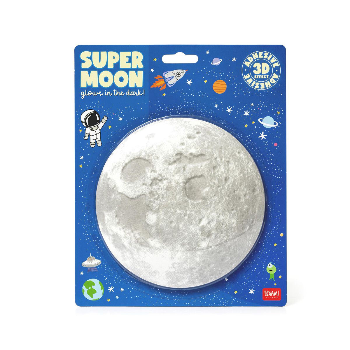 Super Moon Glows in the Dark 3D Effect Early Science Space Toys Room D ...