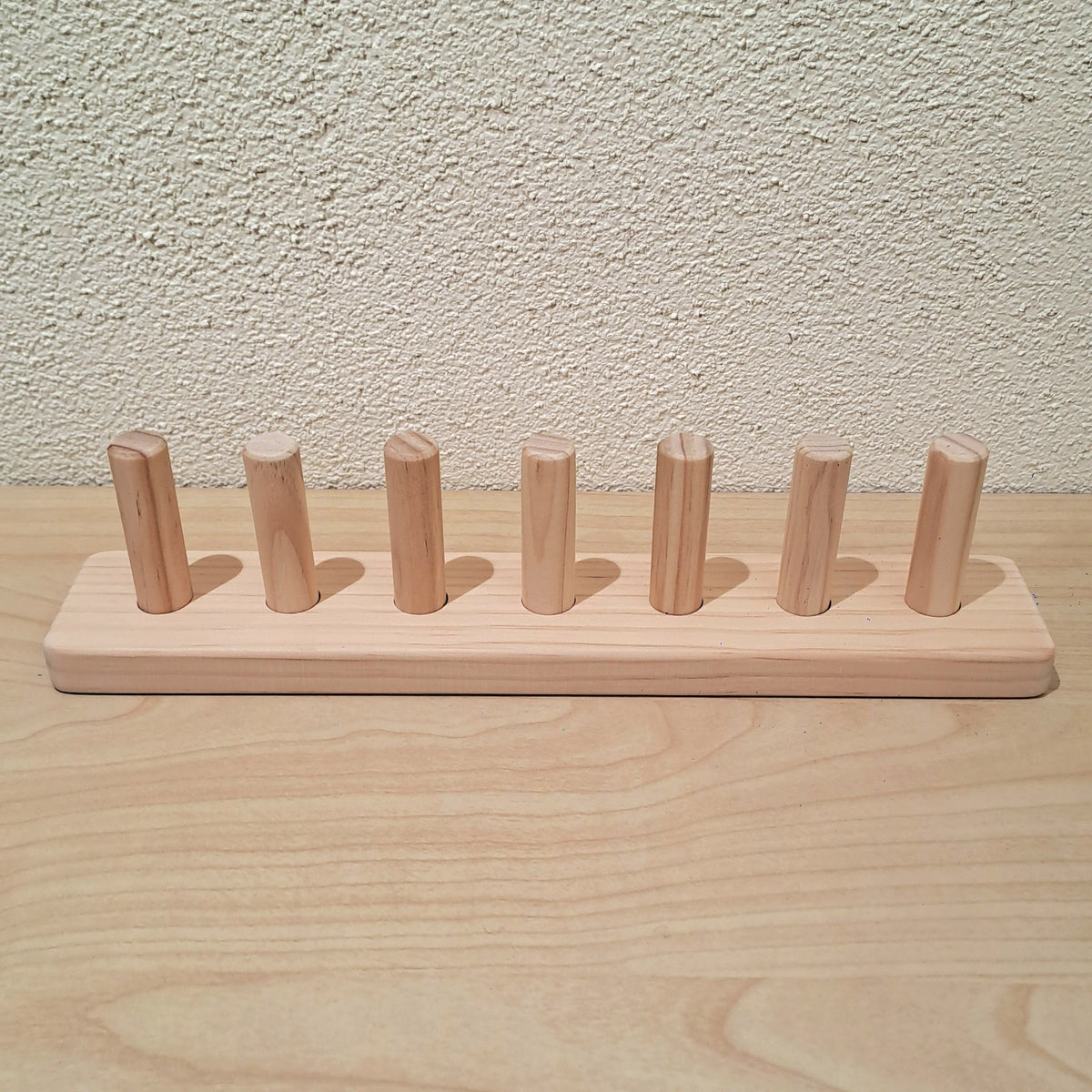 Montessori Wooden Finger Puppet Stand 7 Rods — My Playroom