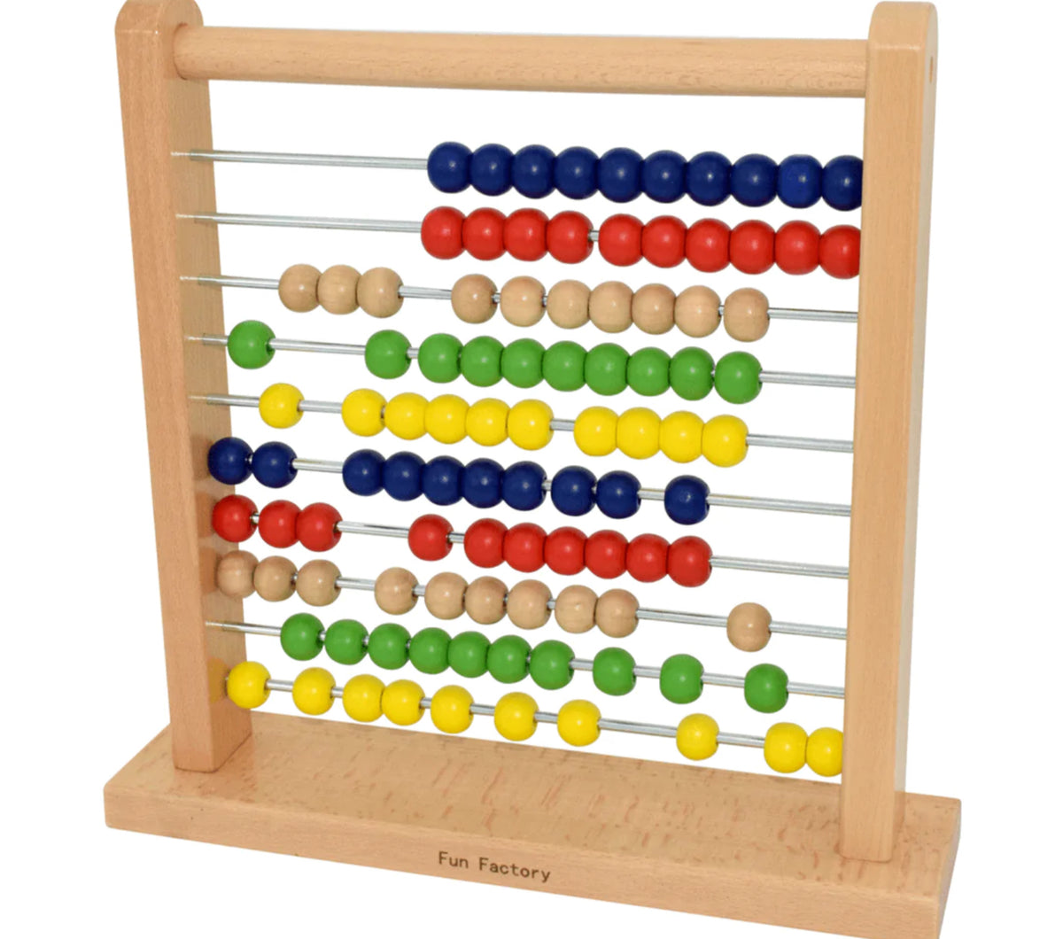 Fun Factory Abacus with Metal Bars Early Numeracy Math Games for Kids ...