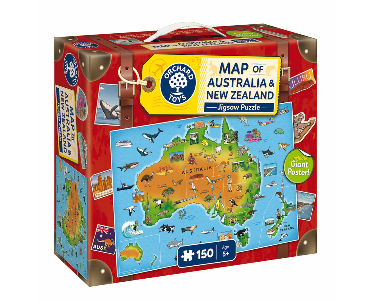 Orchard Jigsaw Map of Australia and New Zealand for 5yrs+ — My Playroom