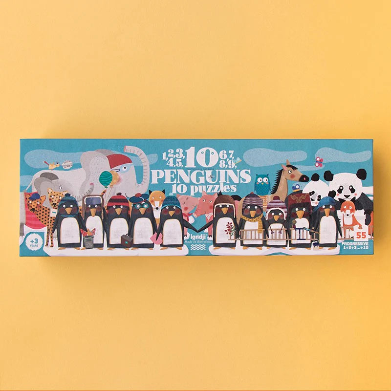 Londji Progressive Jigsaw Puzzles 10 Penguins Early Math Gifting Idea ...