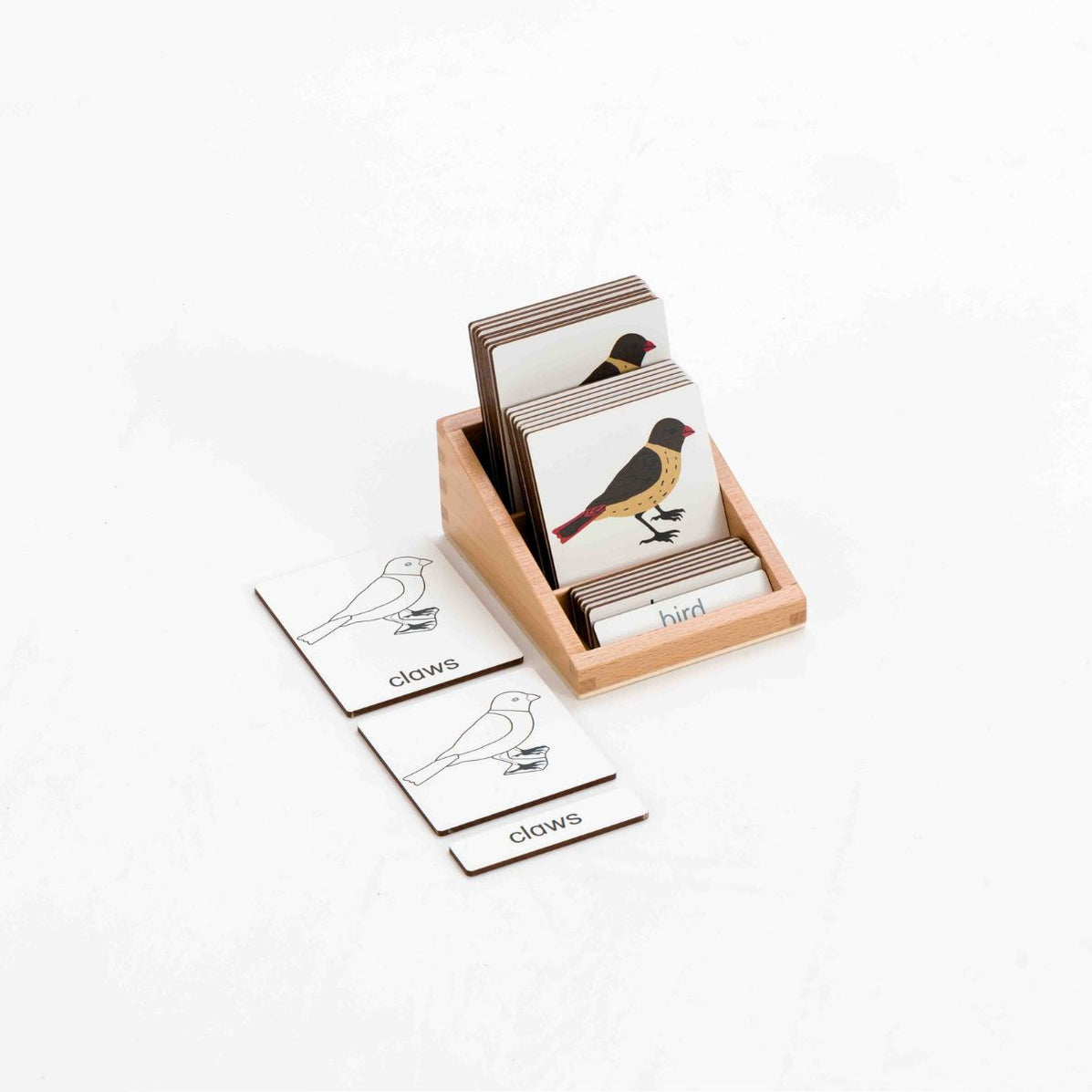 Montessori Classification 3 Part Timber Cards - Bird 8 pcs (With Box ...