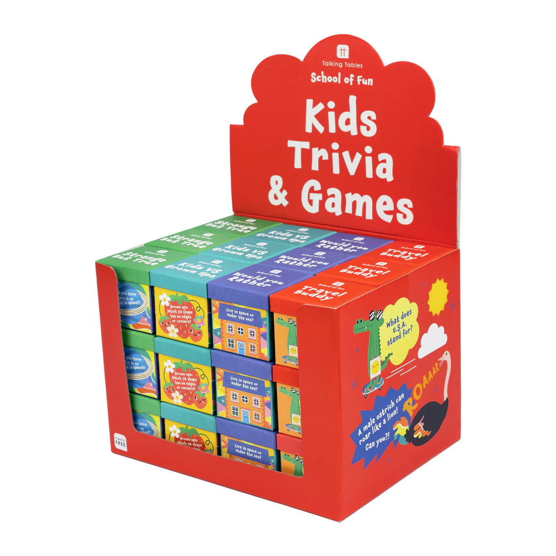 Talking Tables School Of Fun Games By Trivia & Games 4 Designs 1pcs Qu ...