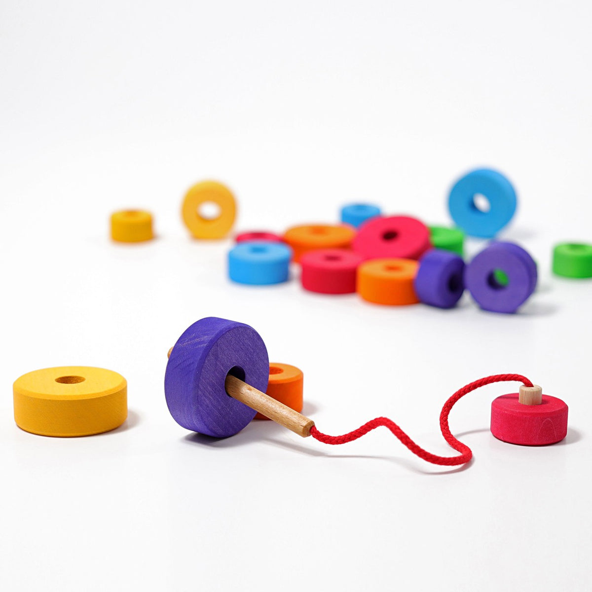Grimm's First Threading Game Wooden Toys Developmental Toys for Toddle ...