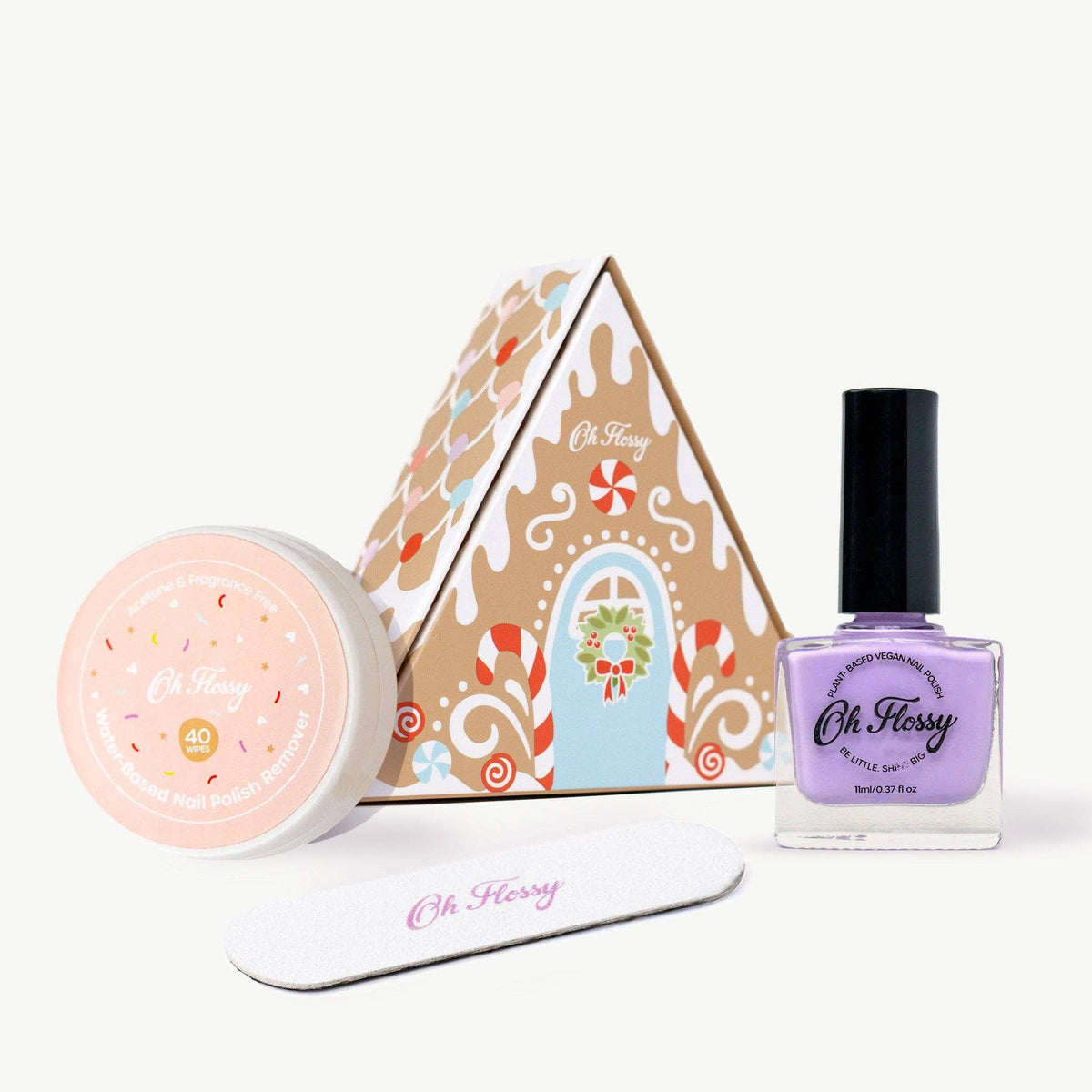 Oh Flossy Christmas Gingerbread House Mini Mani Set — My Playroom