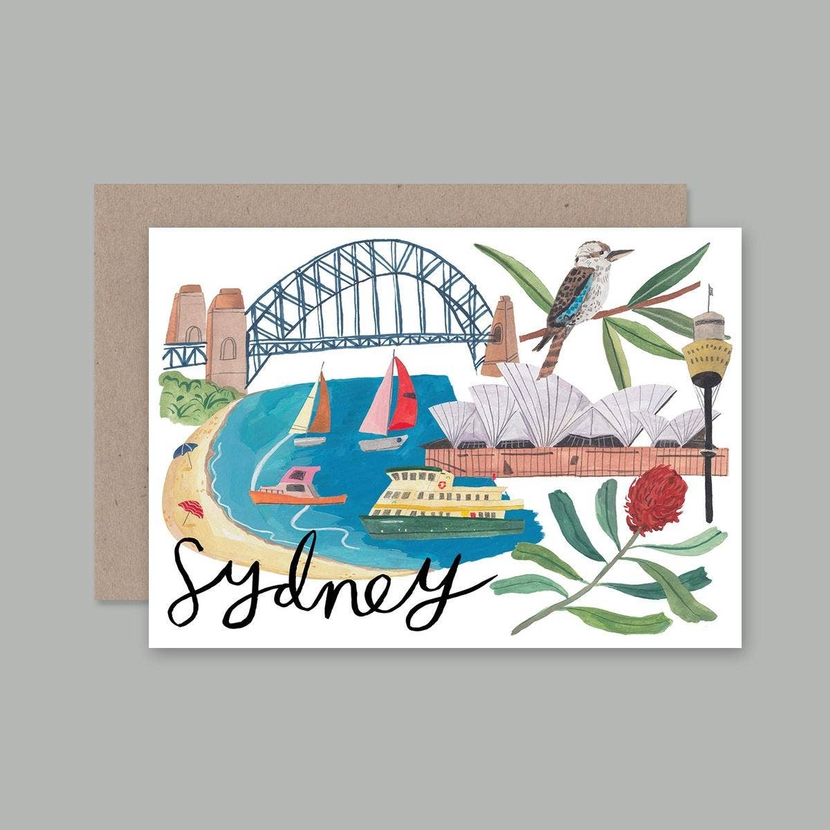 Sydney Greeting Card by AHD Paper Co Travel Postcard Australia Theme ...