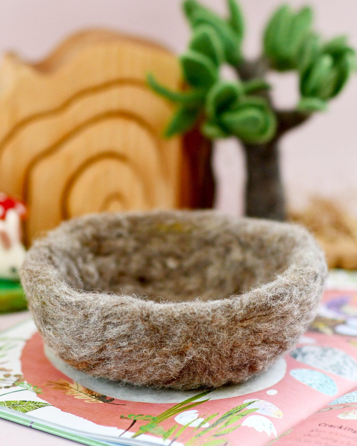 Tara Treasures Felt Bird Nest Pretend & Imaginative Play Toys 3yrs ...