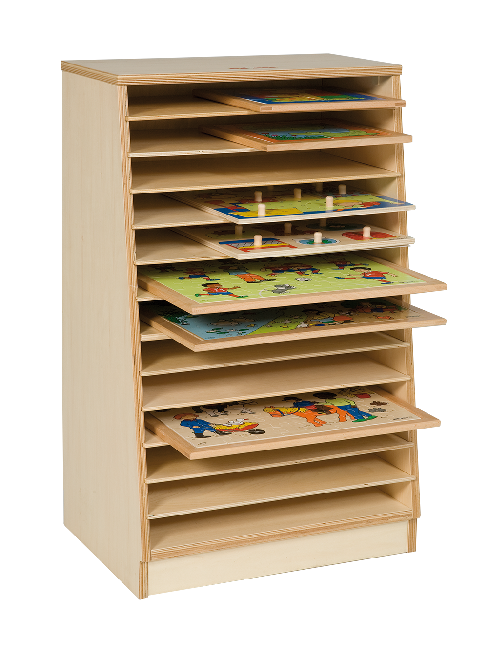 Educo Universal Puzzle Storage Shelving Unit 13-Tier Pre School Range ...