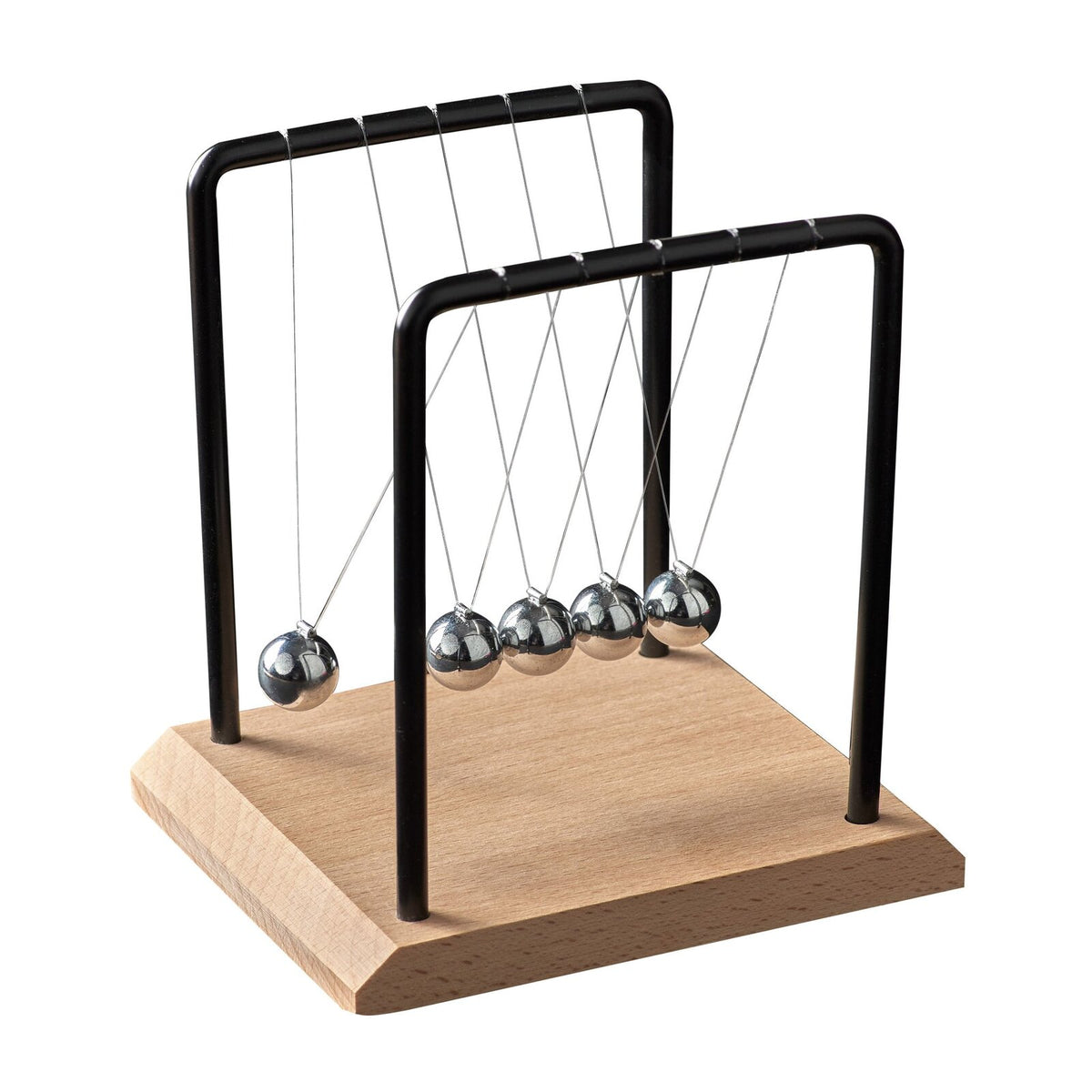 Newton's Cradle 14cm Small Wooden Base Frame Early Science STEM Toys B ...