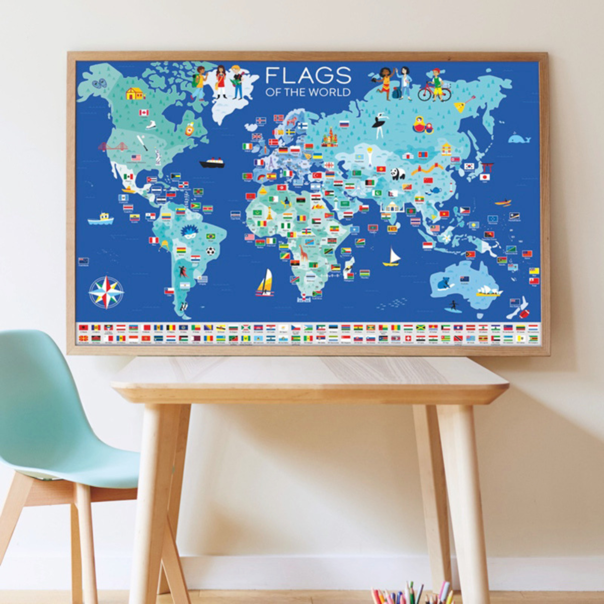 Flags Educational Poster and Stickers by Poppik Art and craft for kids ...