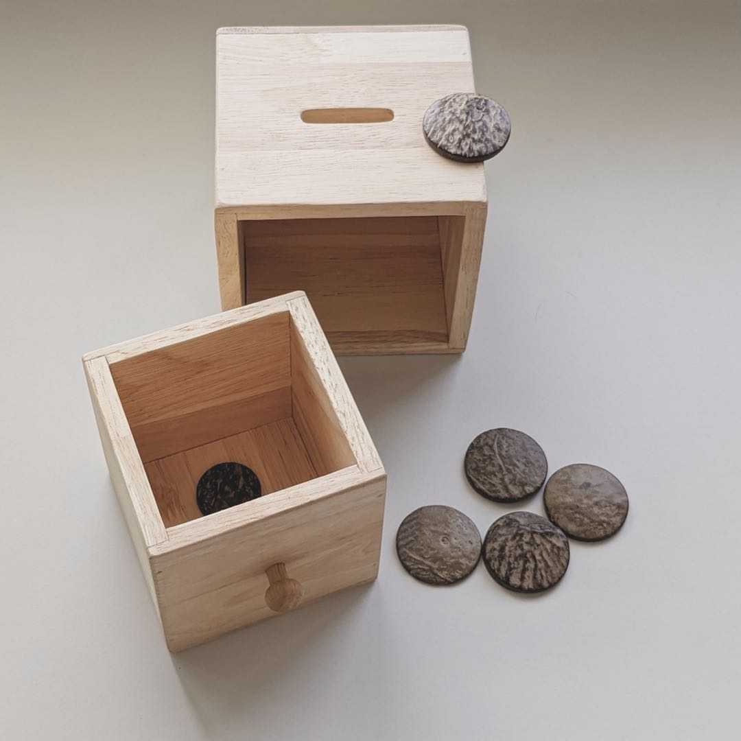 Qtoys Montessori Disc Posting Box Cognitive Developmental Toys for Tod ...