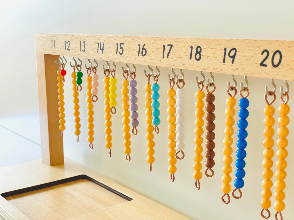 Montessori Bead Stair Bars 11-20 with Hanger Early Math STEM Toys Math ...