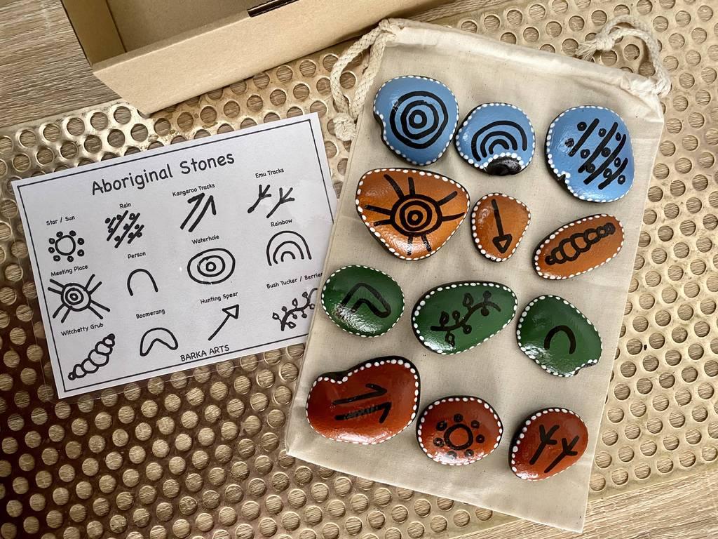 Barka Arts Aboriginal Symbols Stones First Nations Resources Australia ...