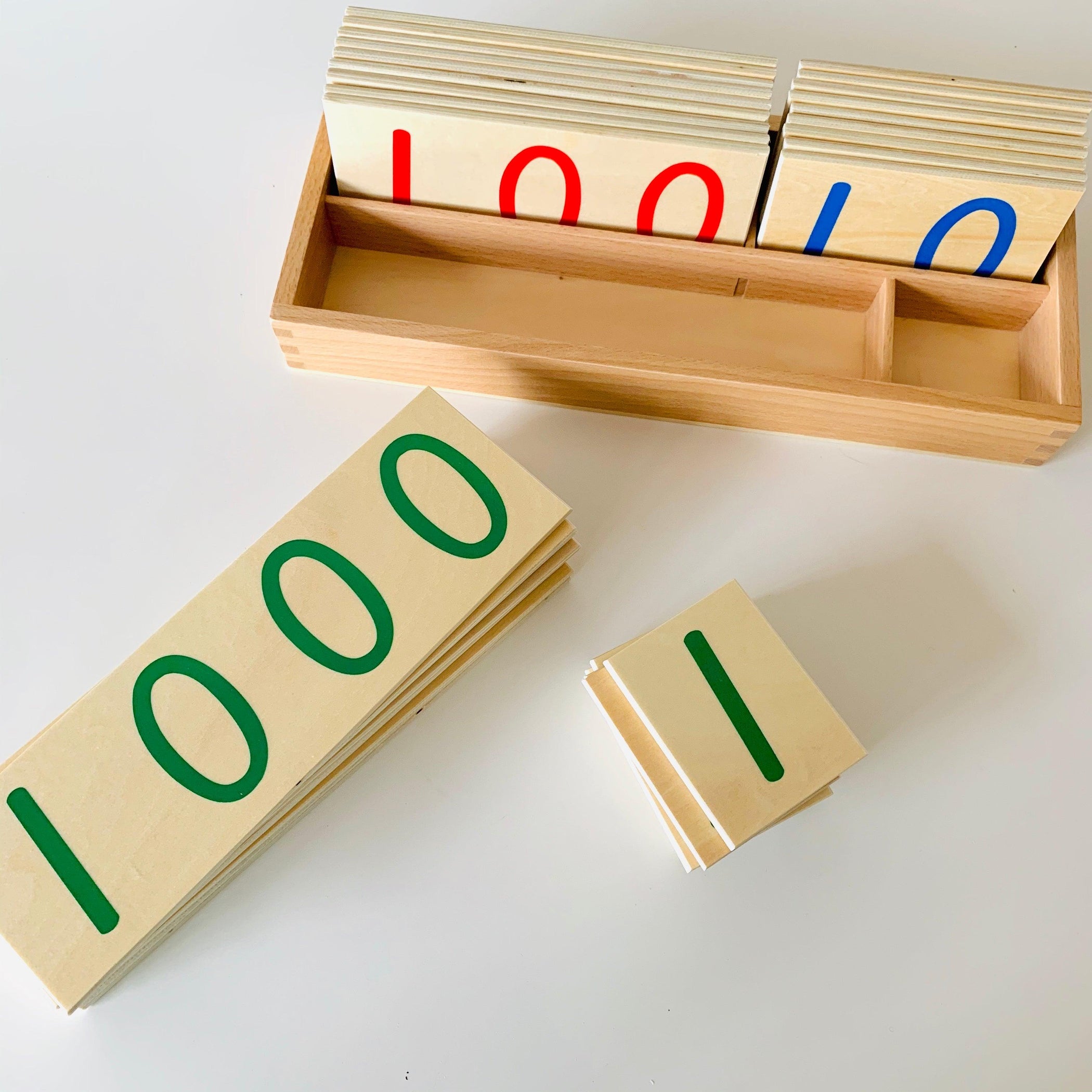 Montessori Large Wooden (Place Value) Number Cards 1-9000 Early Math G ...