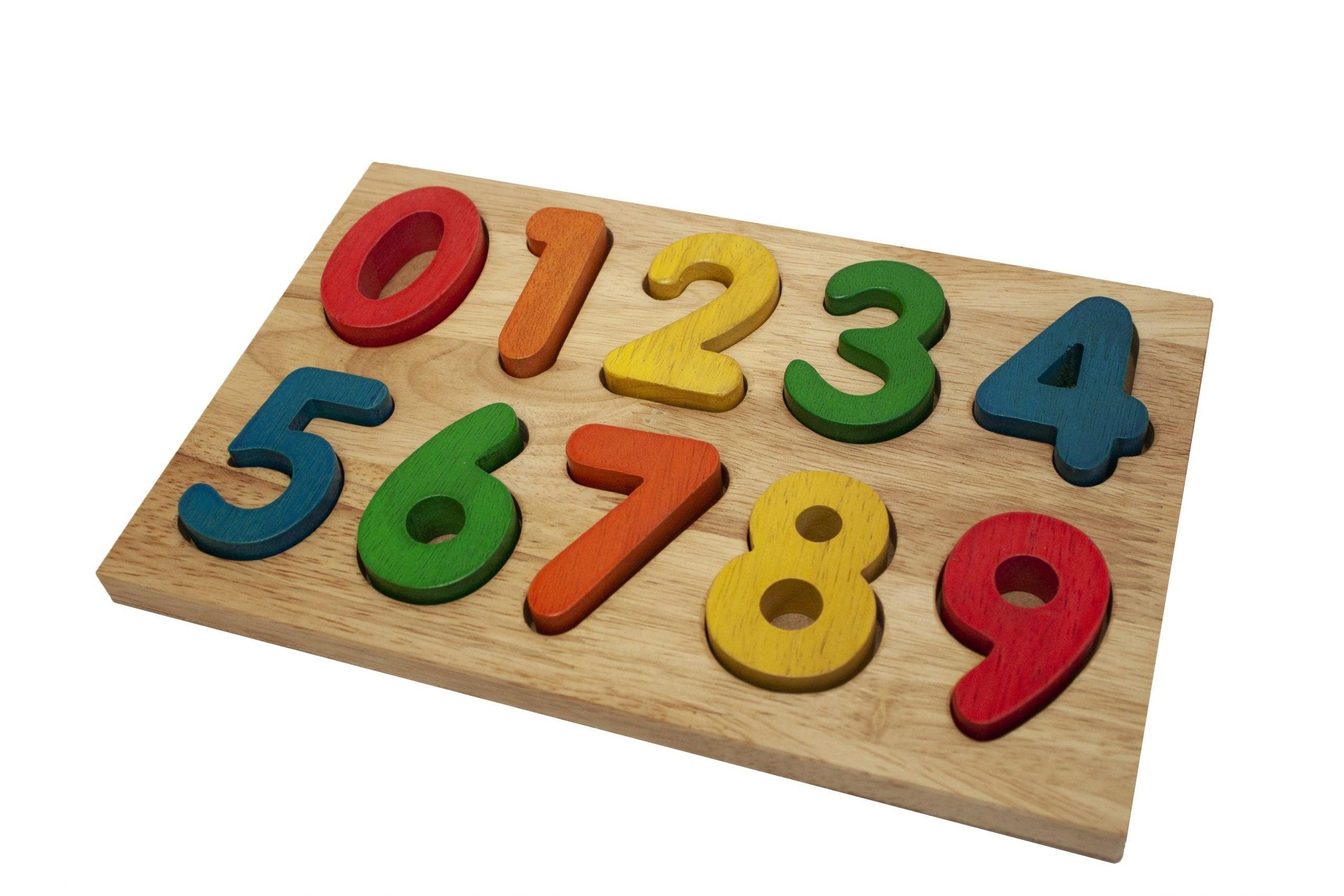 Qtoys Rainbow Number Puzzle Cognitive Developmental Toys for Toddlers ...