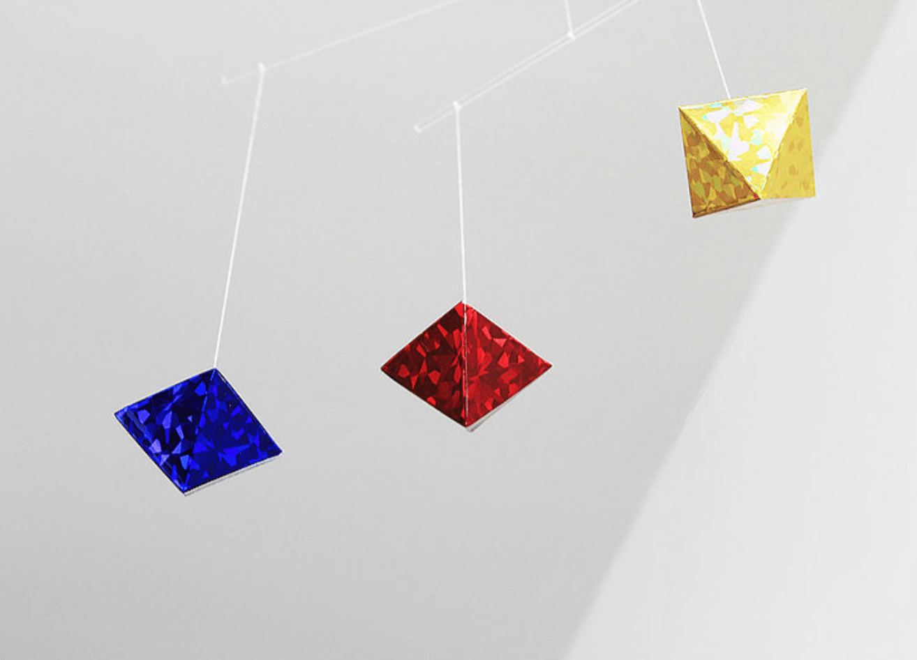 Montessori Mobile Octahedron 2nd (Primary Colour) of the 4 Essential M ...