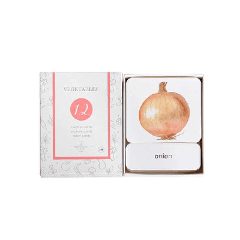 Montessori 3 Part Cards Nomenclature Vegetables English — My Playroom