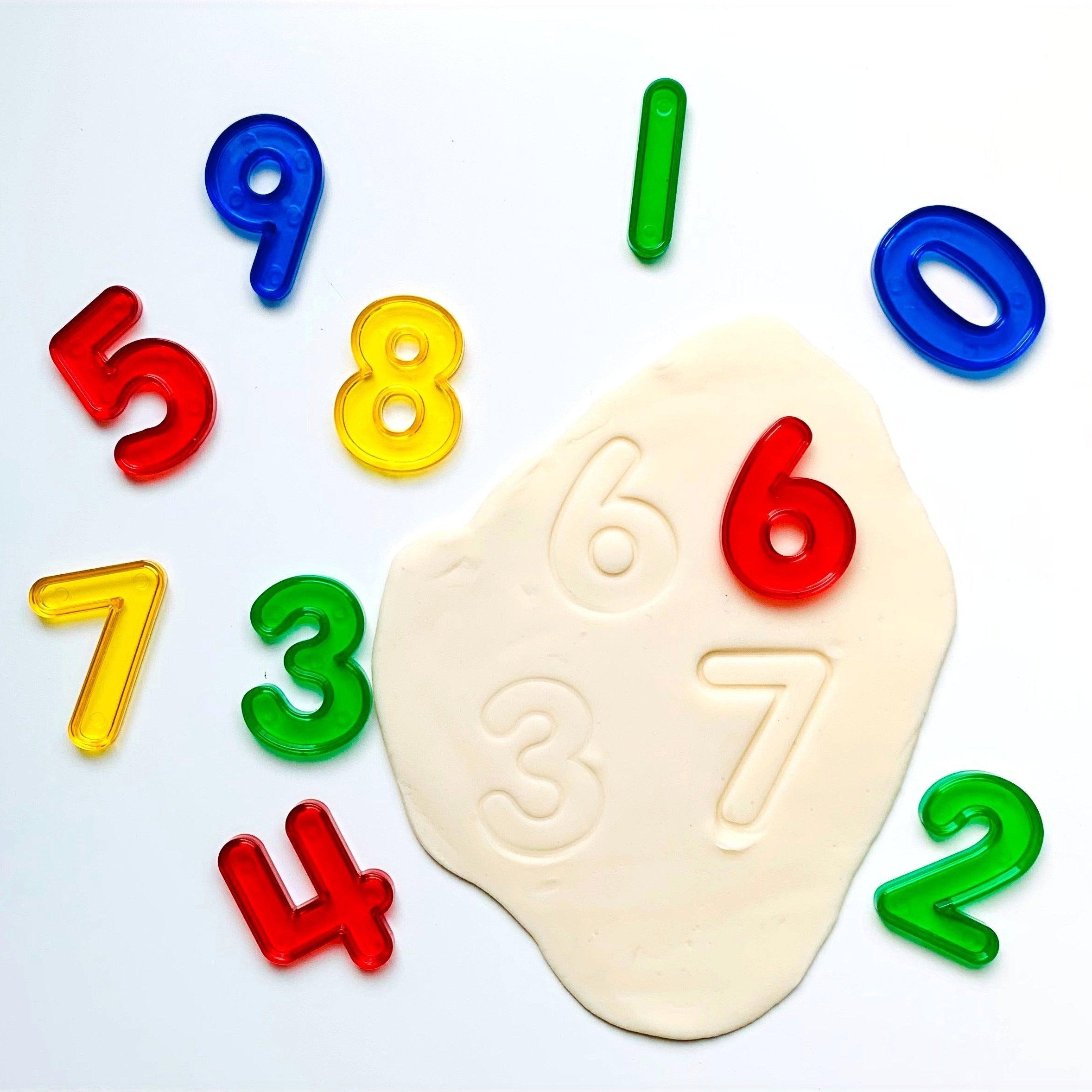 Transparent Numbers 10 Piece Set Playdough Sand Toys Sensory Toys Earl ...