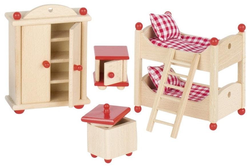 Goki Doll House Furniture for Flexible Puppets Size Children’s Room wi ...