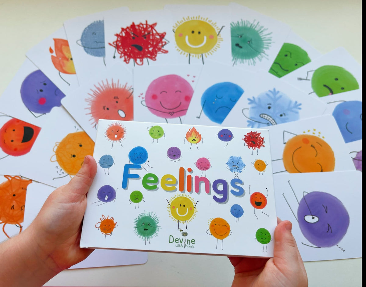 Feelings & Emotions Flash Cards By Devine Little Mind Social-Emotional ...
