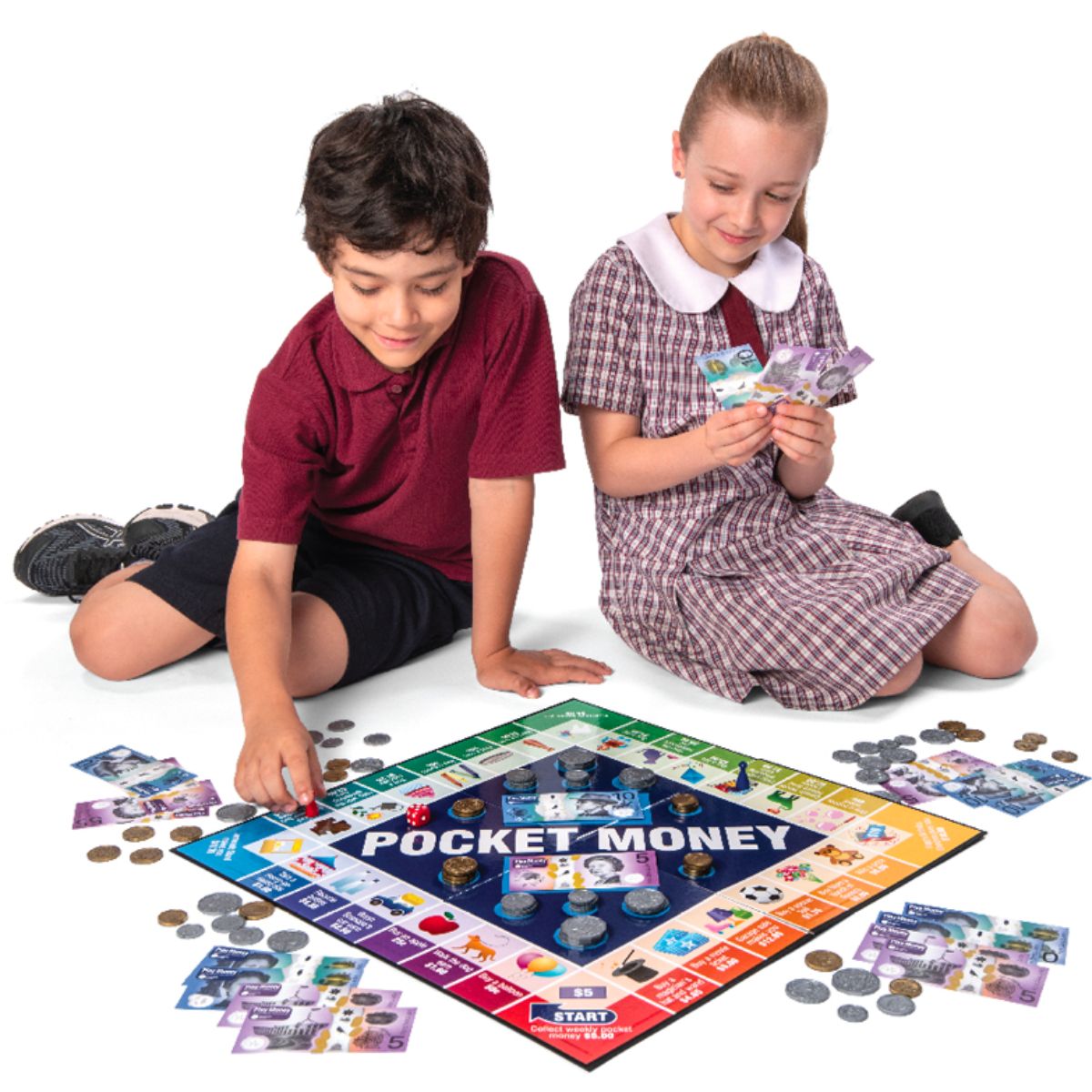 Pocket Money Board Game 1 Spend or Save Learn Exchange Equivalent by K ...